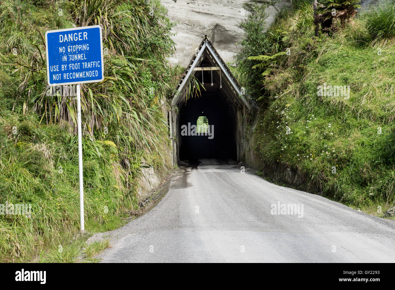 Uruti landscape with entrance to hill tunnel, Taranaki, New Plymouth ...