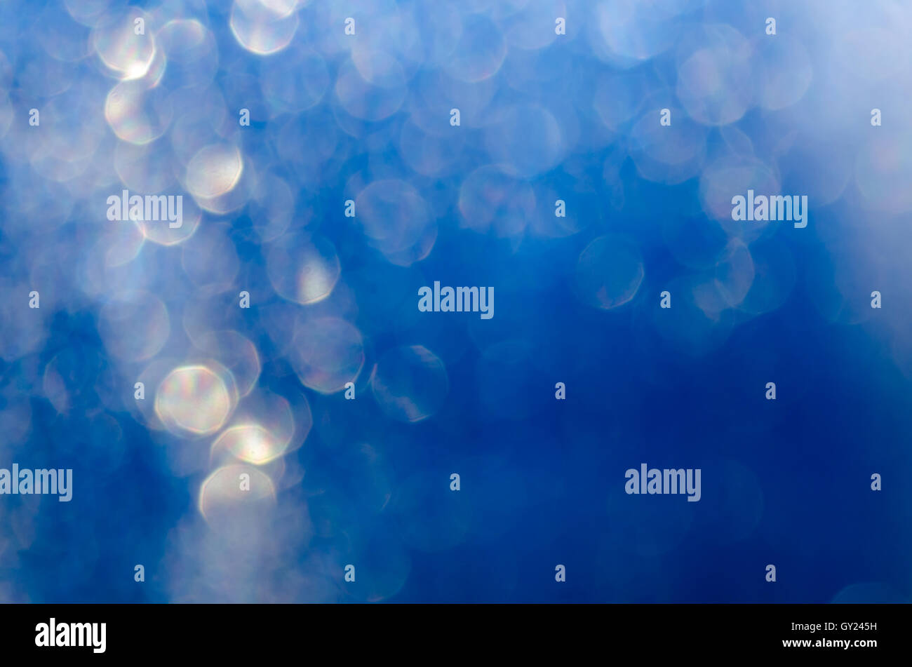 blue blurred lights background with bokeh Stock Photo - Alamy