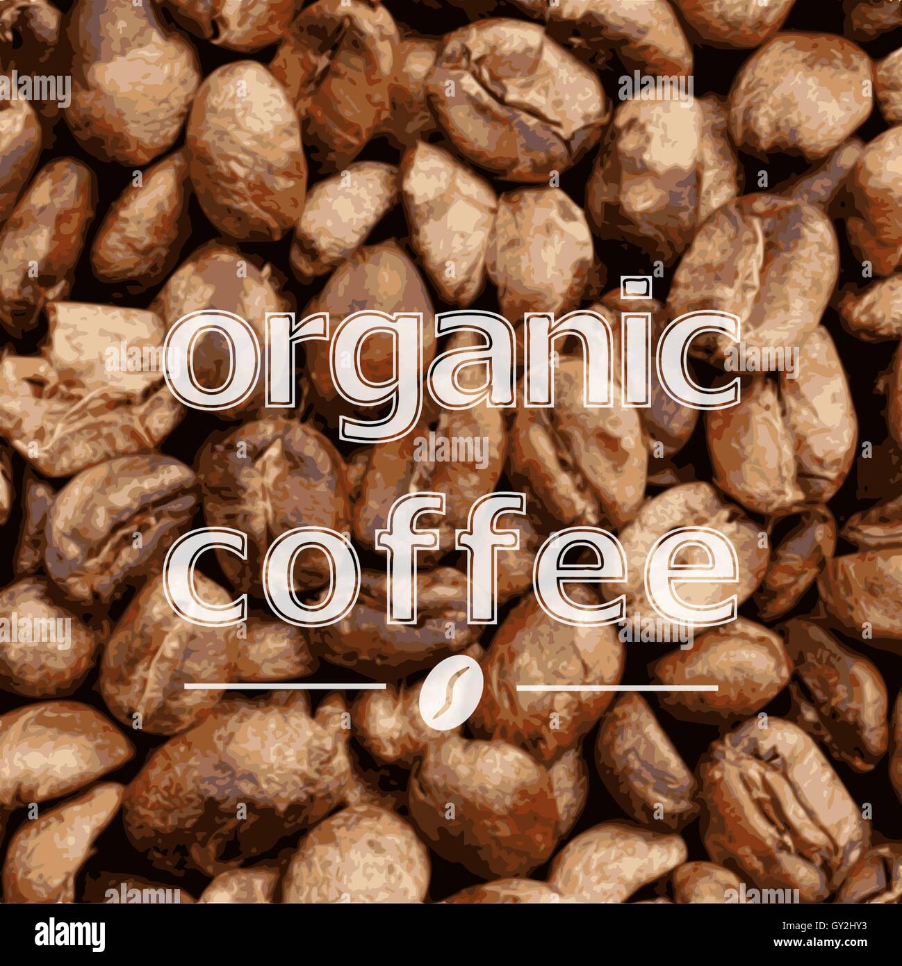organic brown coffee beans Stock Vector Image & Art - Alamy
