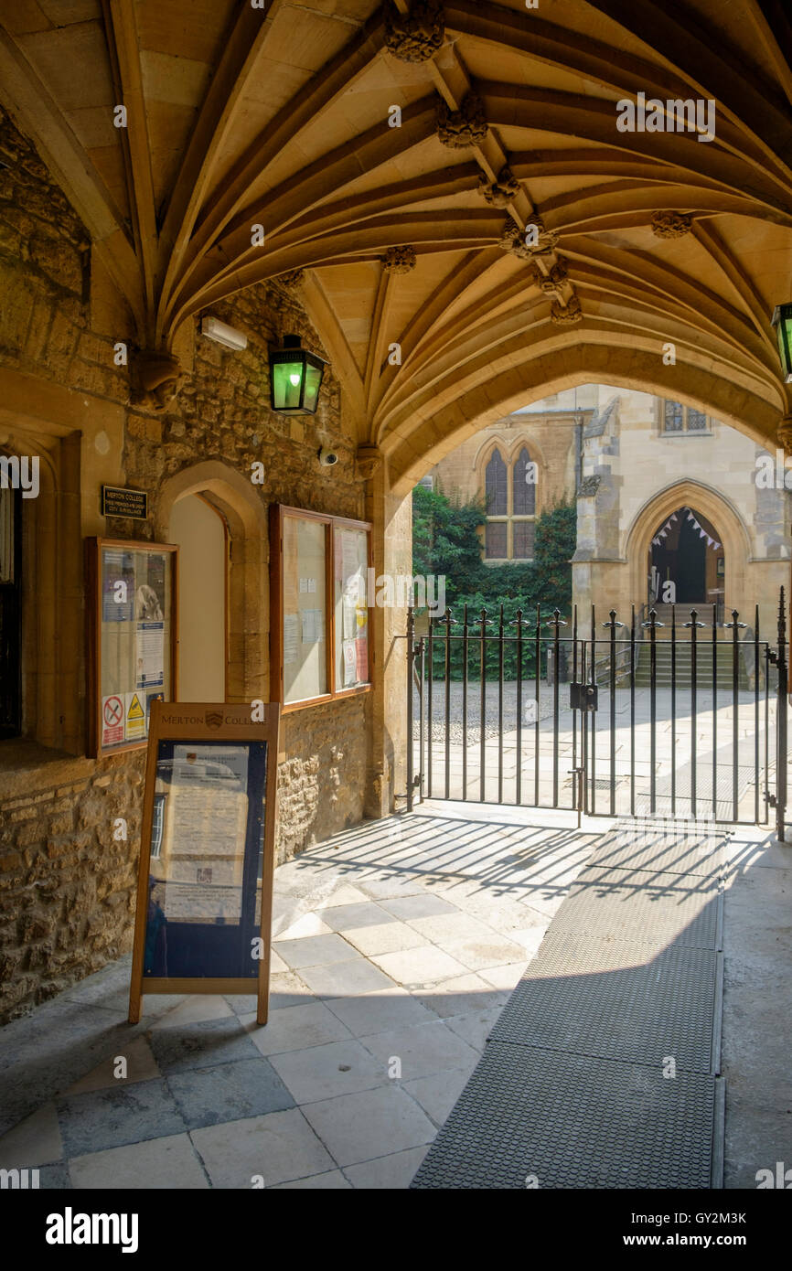Around the University city of Oxford england Merton College Stock Photo ...