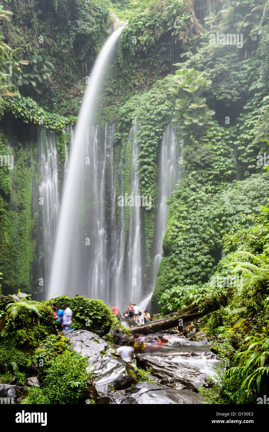 Tiu Kelep Waterfall, Lombok Stock Photo - Alamy