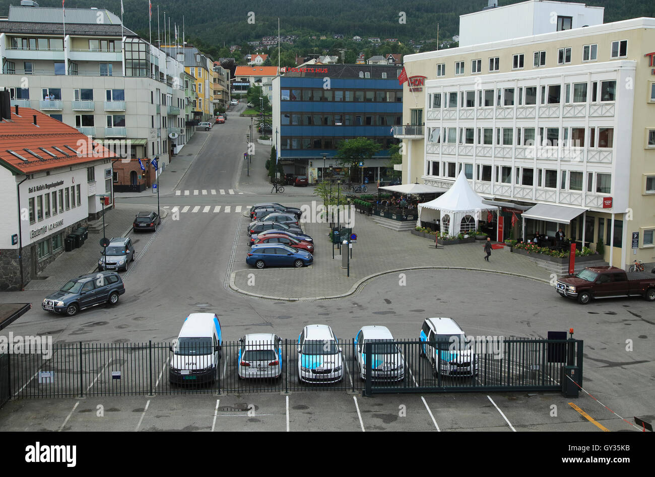 View of buildings in city centre molde hi-res stock photography and ...