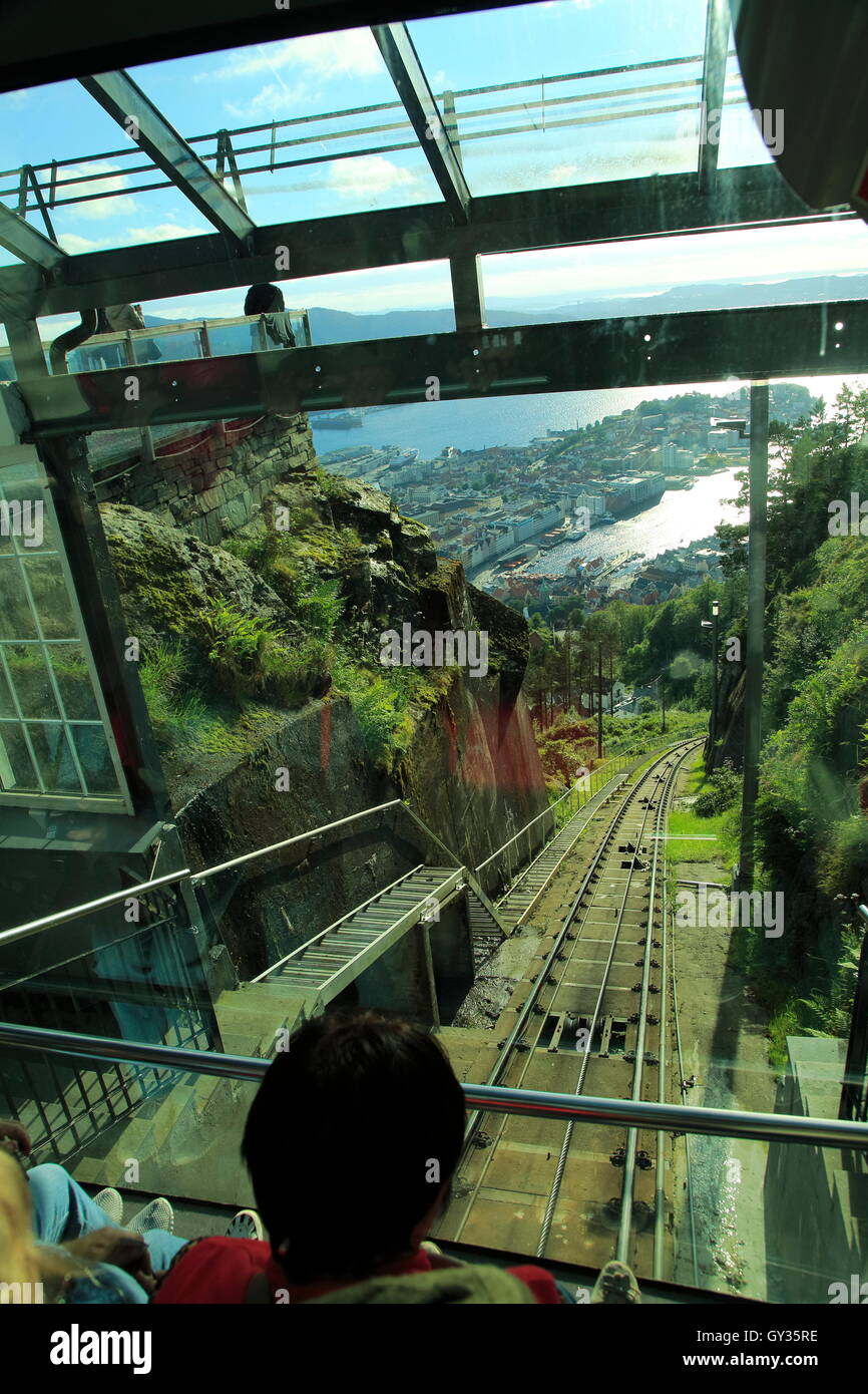 Floibanen funicular railway bergen hi-res stock photography and images ...