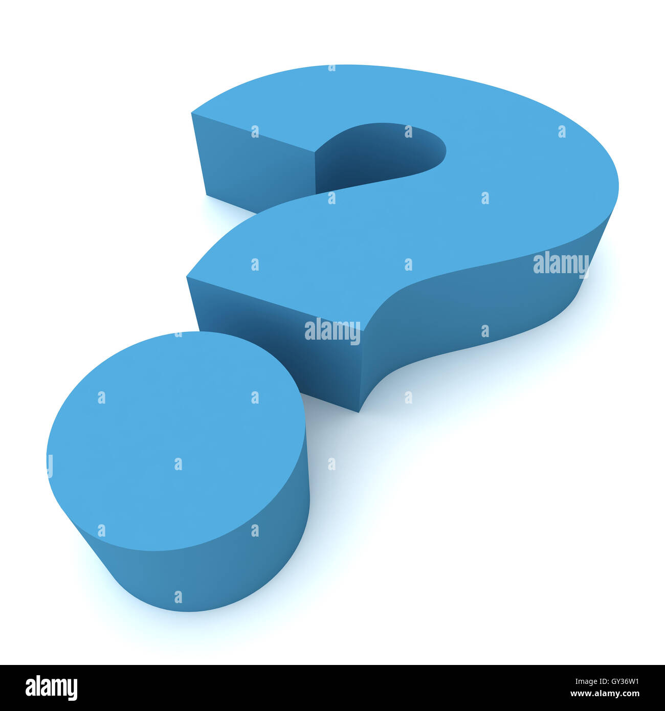 question mark 3d illustration Stock Photo - Alamy