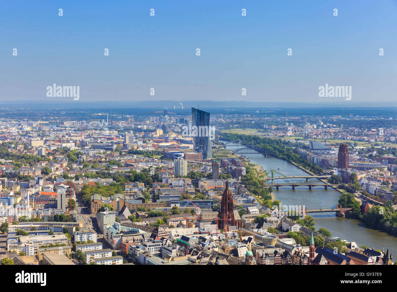 Aerial panorama, Frankfurt am Main, Hesse, Germany Stock Photo - Alamy