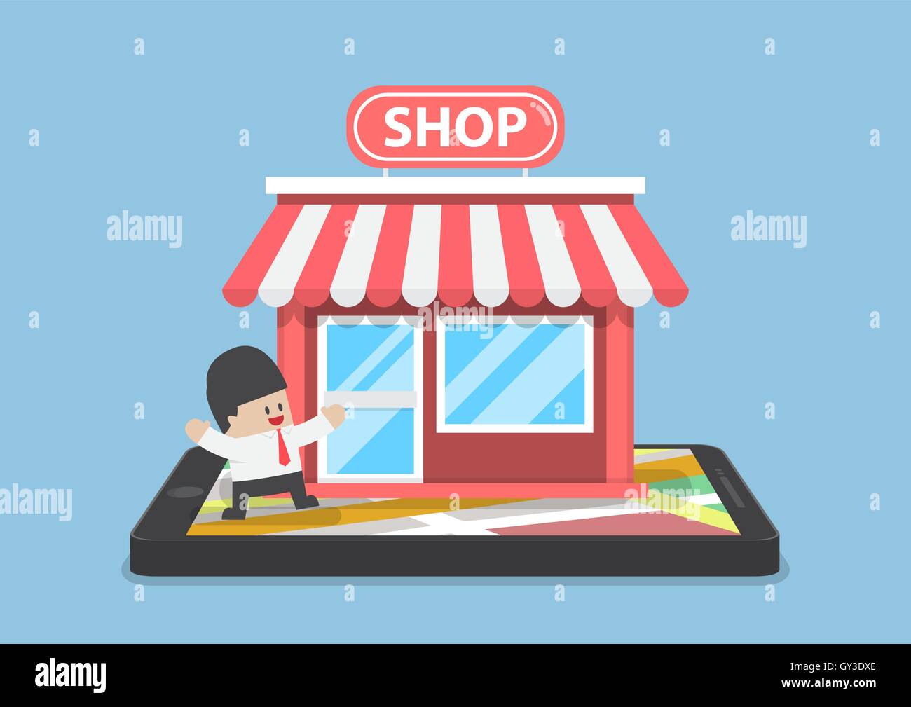 Mobile app store shopping Stock Vector Images - Alamy