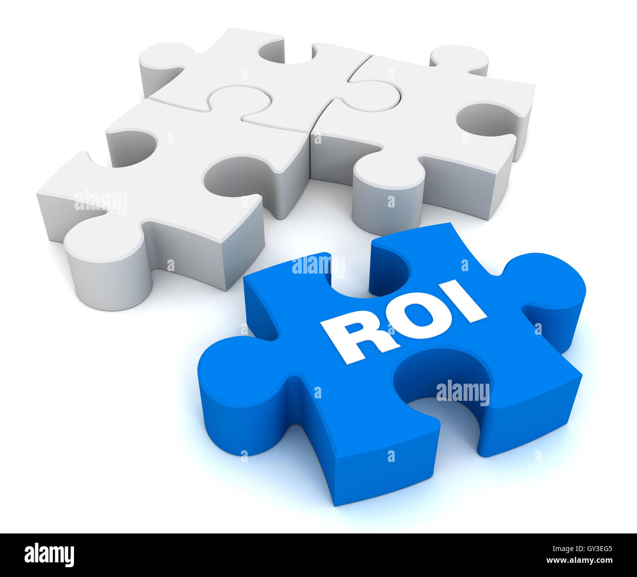 roi puzzle concept 3d illustration Stock Photo - Alamy