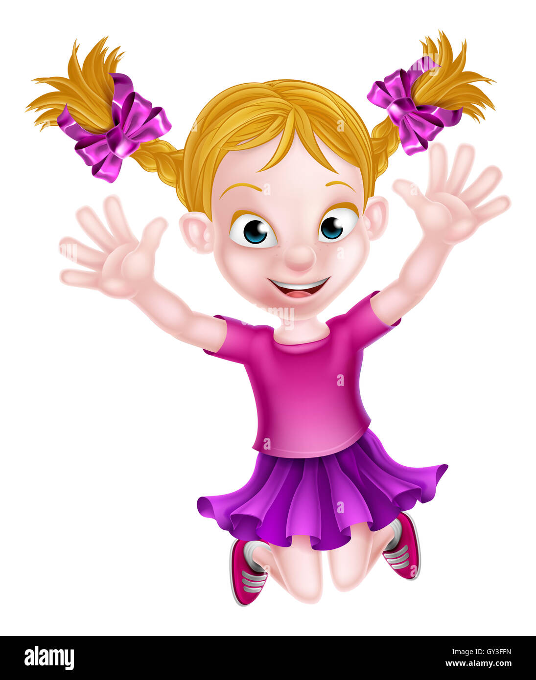 Cheerful Children Waving Cut Out Stock Images & Pictures - Alamy