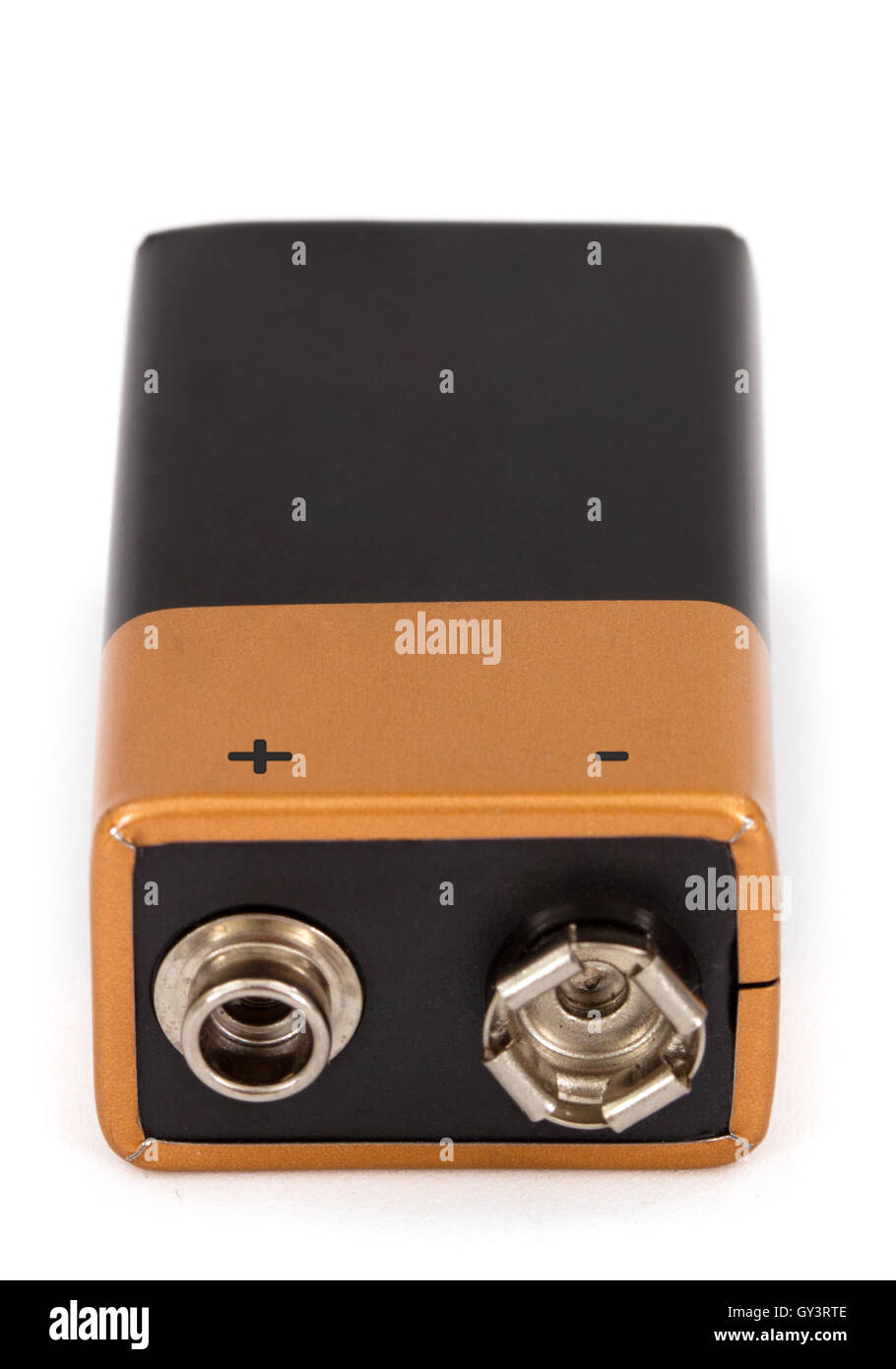 One square battery, isolated on white background Stock Photo - Alamy