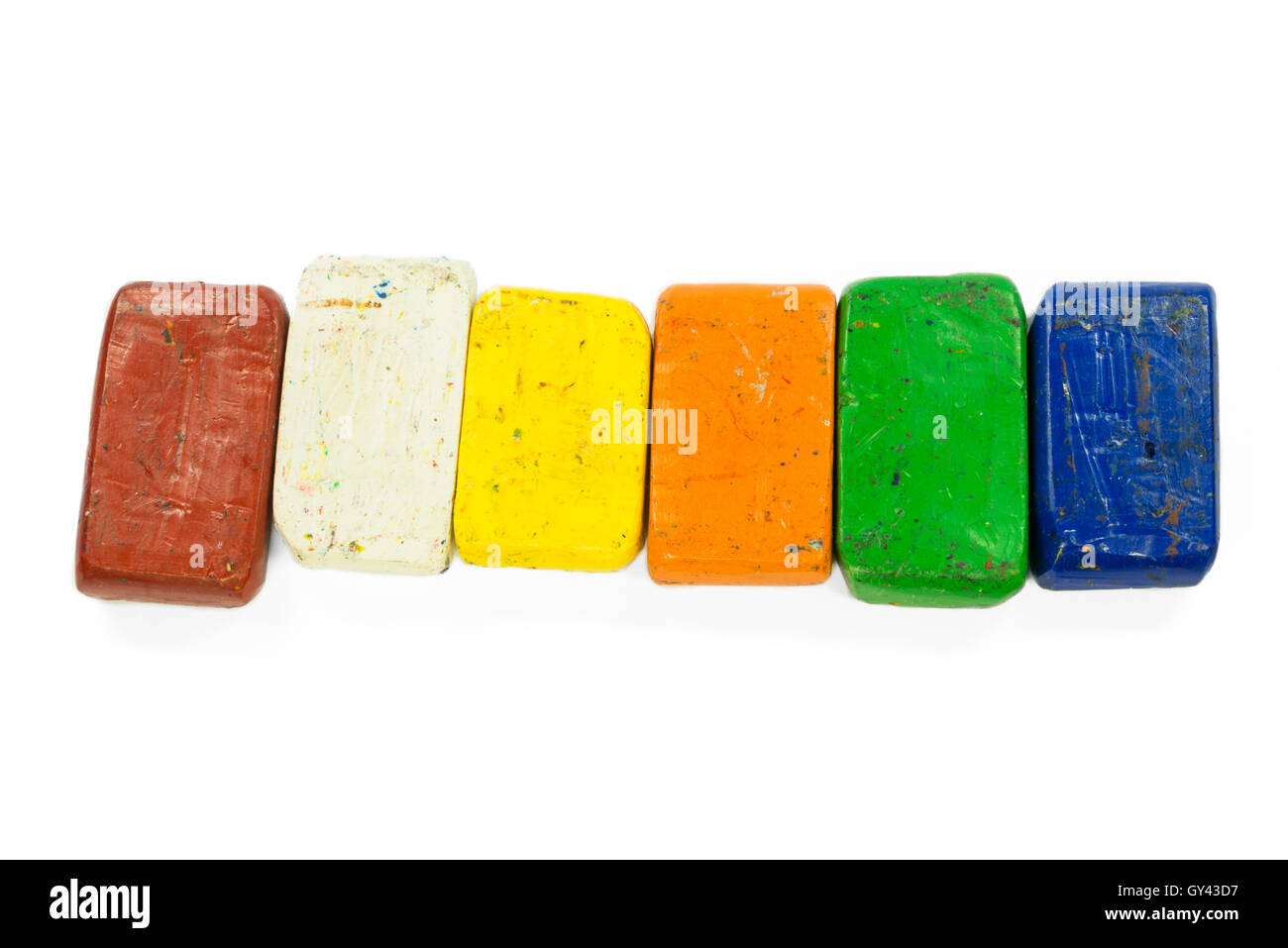 Blue wax crayon drawing line Cut Out Stock Images & Pictures - Alamy