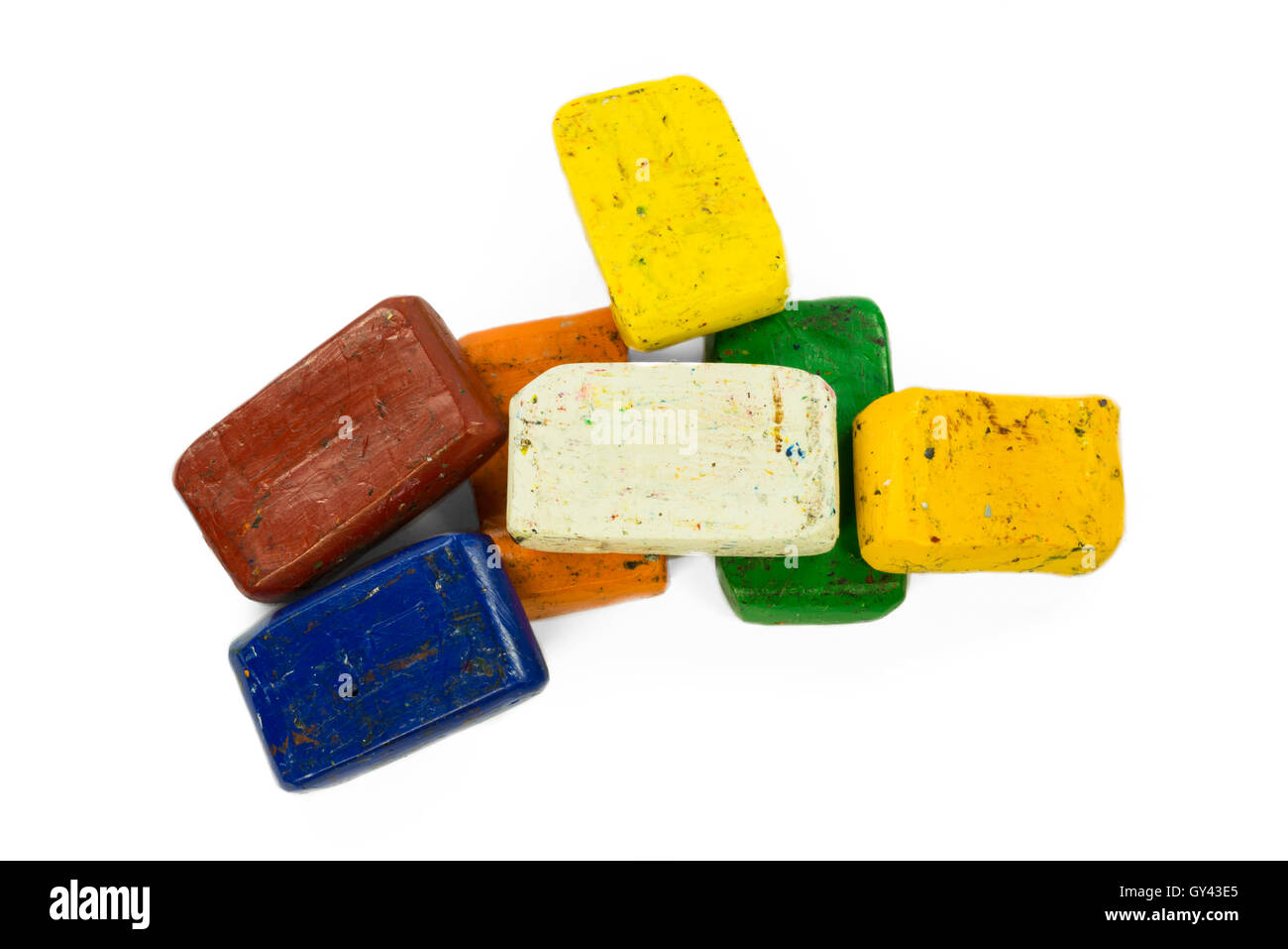 A heap of colorful wax crayon Stock Photo - Alamy