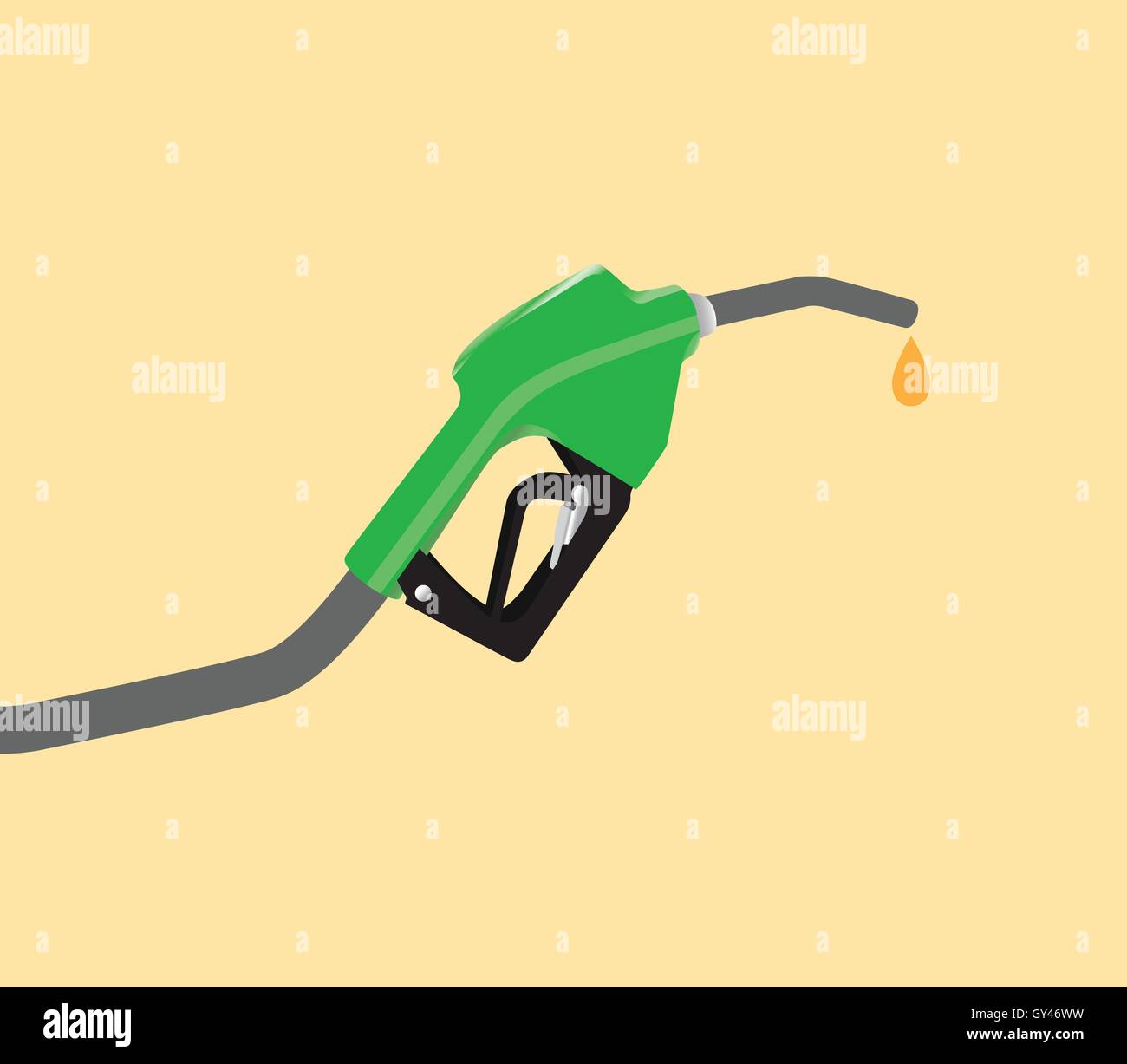 fuel pump with drop gasoline with yellow background Stock Vector Image ...