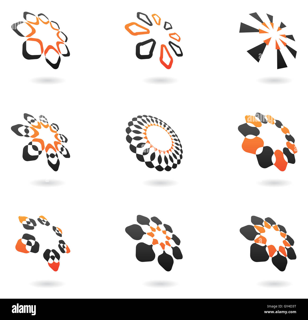 distorted abstract icons and design elements Stock Photo - Alamy