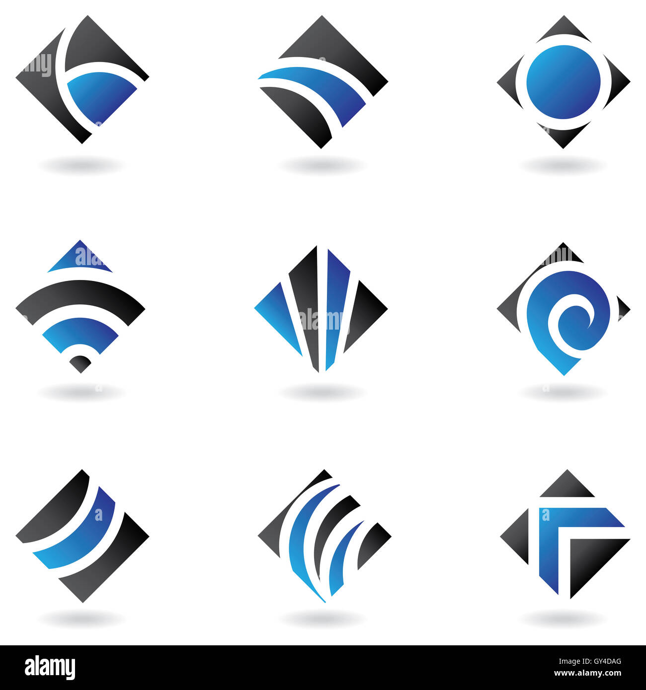 Spiral shaped logo abstract hi-res stock photography and images - Alamy