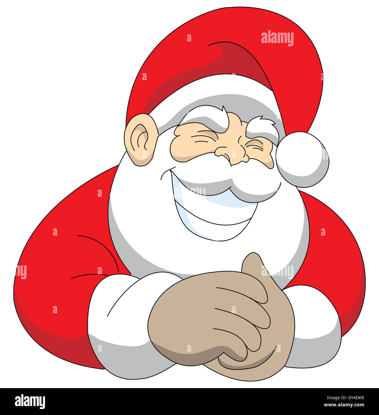 vector illustration of a cheeky grinning Santa Stock Photo - Alamy