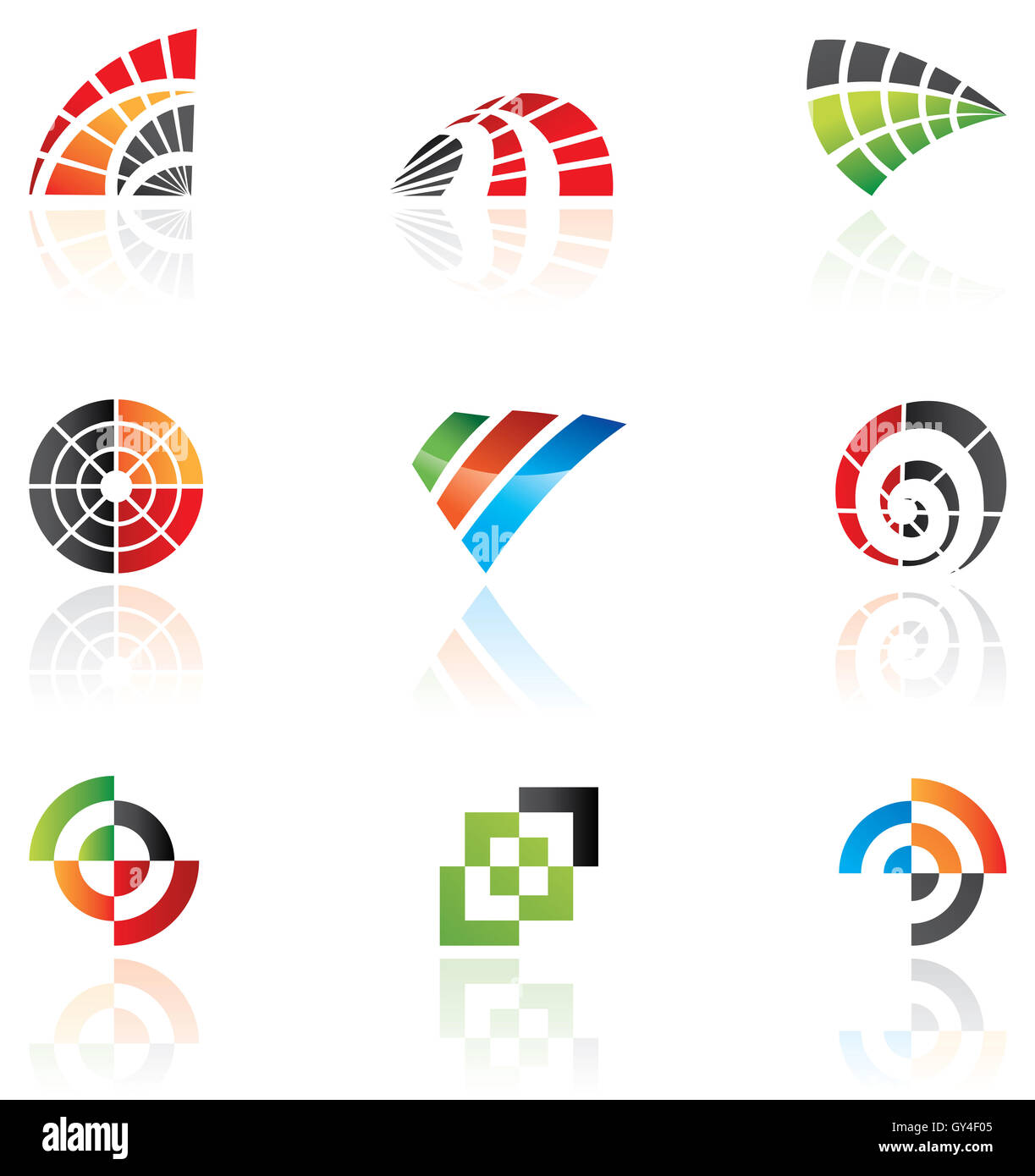 colorful abstract icons and design elements Stock Photo - Alamy