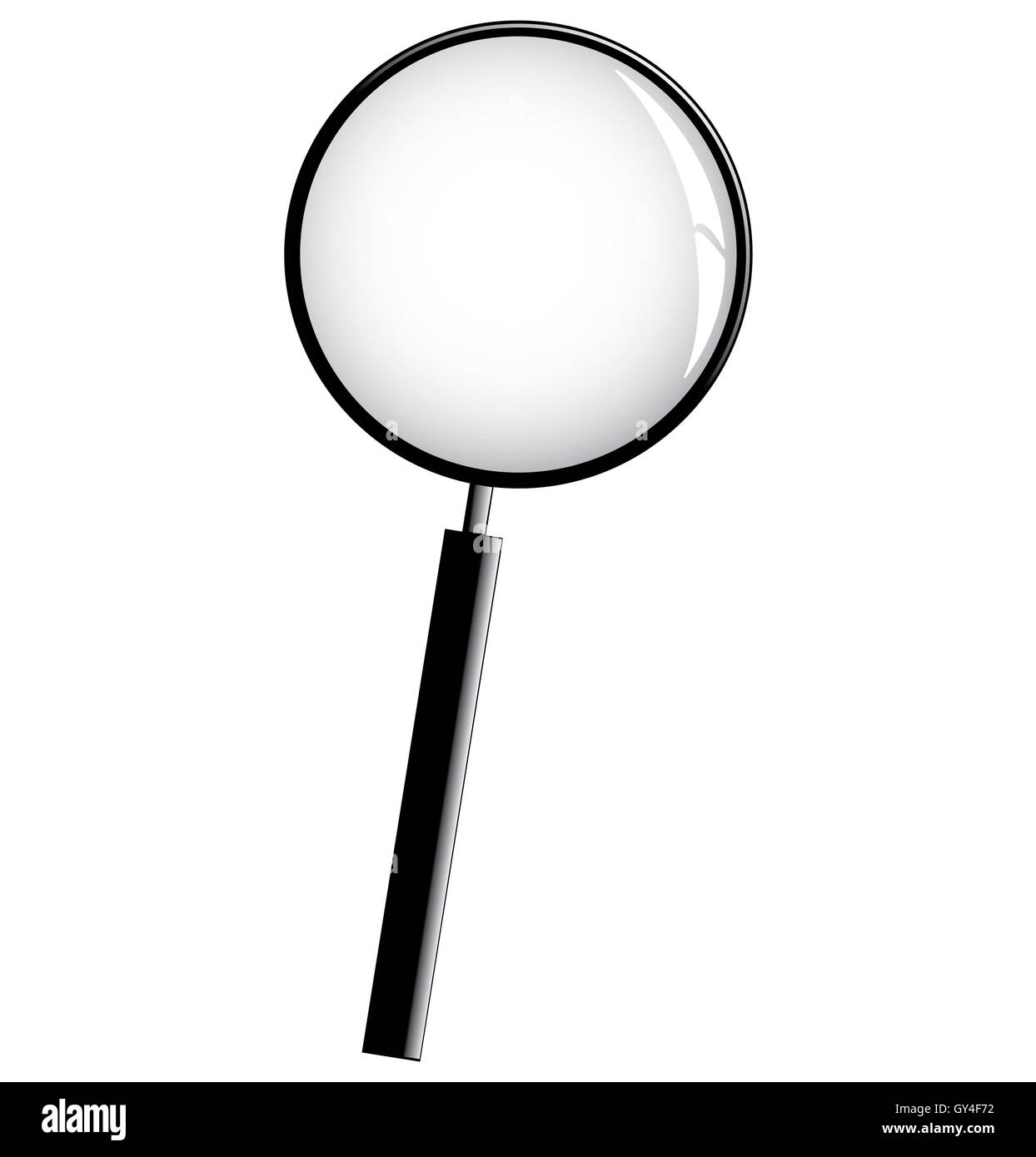 a magnifying glass isolated on a white background Stock Photo - Alamy
