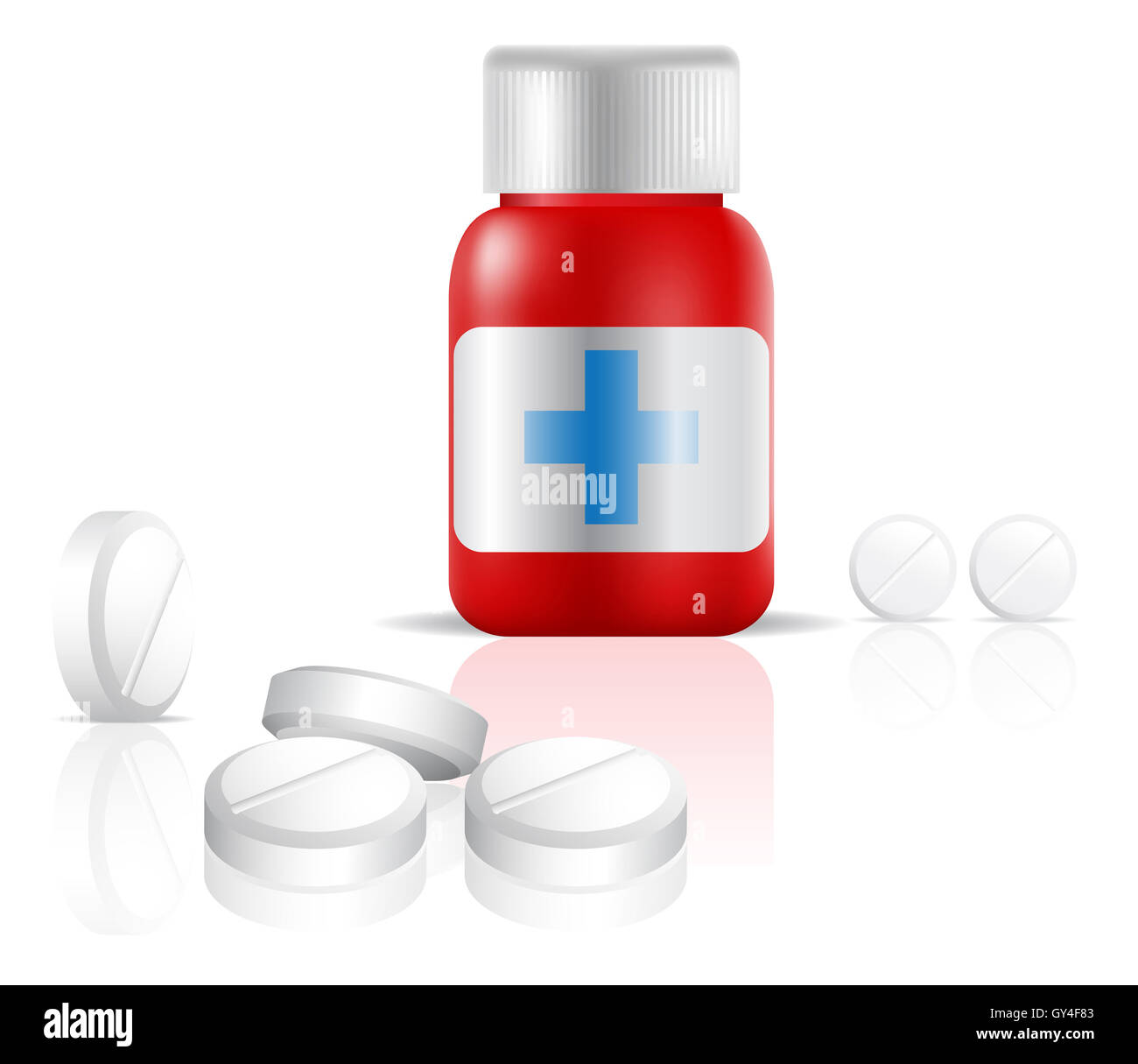a bottle of painkiller drugs isolated on white Stock Photo - Alamy