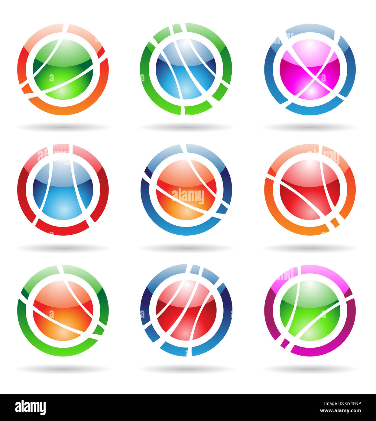 abstract design elements: orbit icons Stock Photo - Alamy