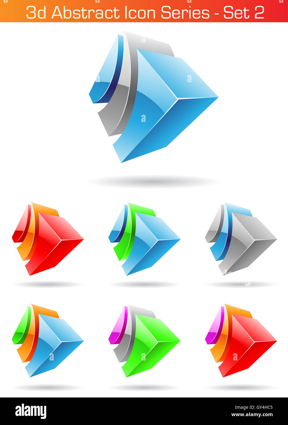 Vector EPS illustration of 3d Abstract Icon Series - Set 2 Stock Photo ...