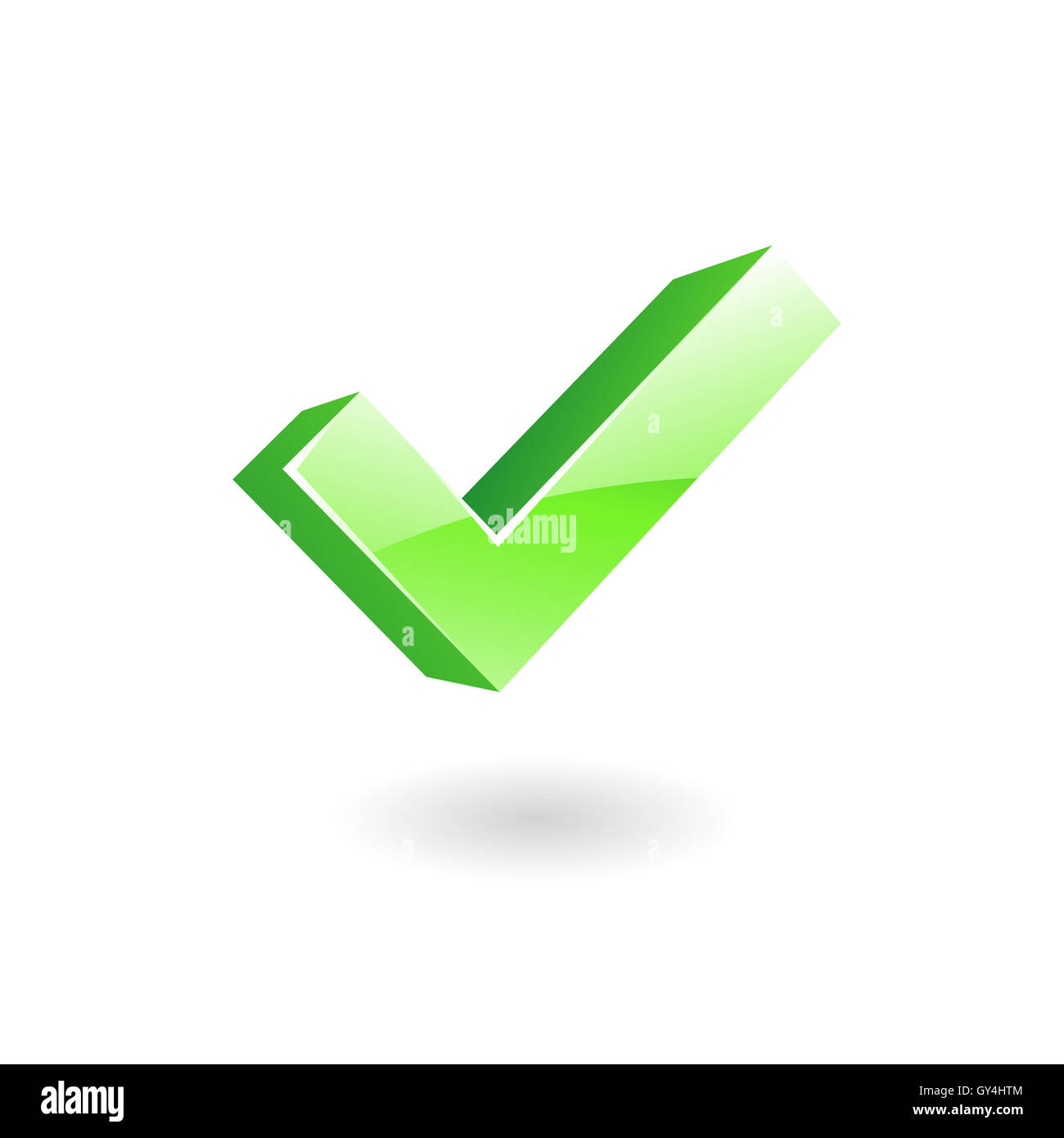 3d glossy green ok Stock Photo - Alamy