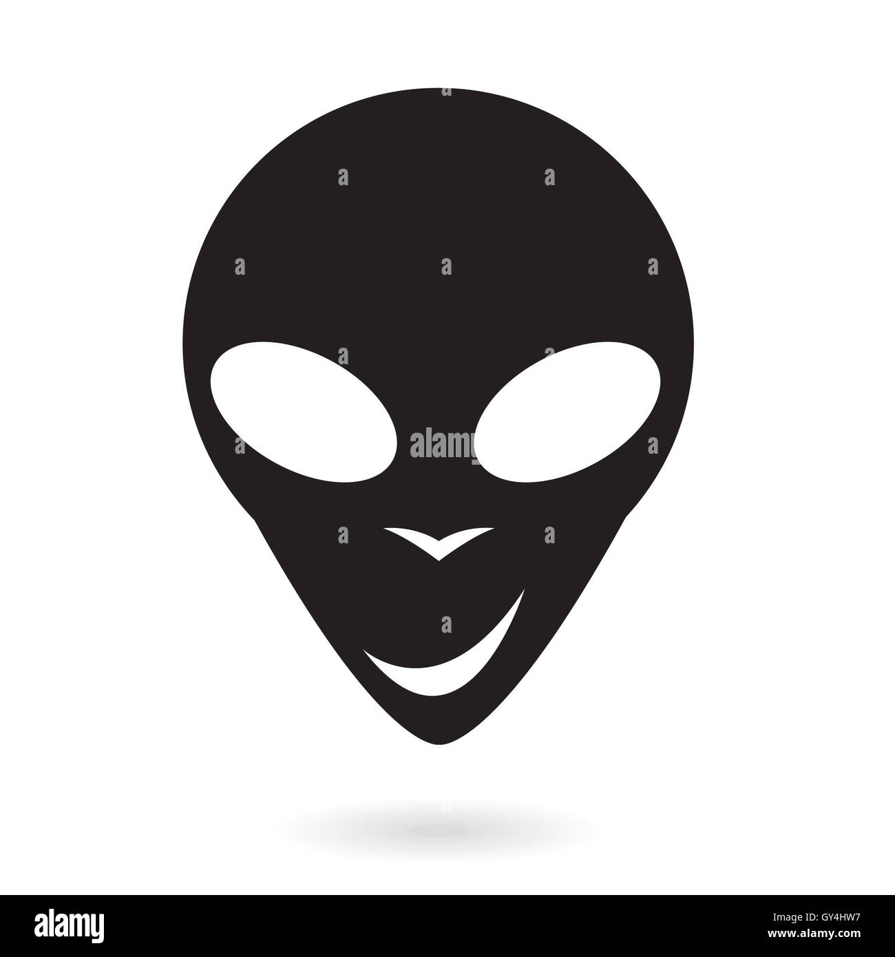 black alien isolated on white Stock Photo - Alamy
