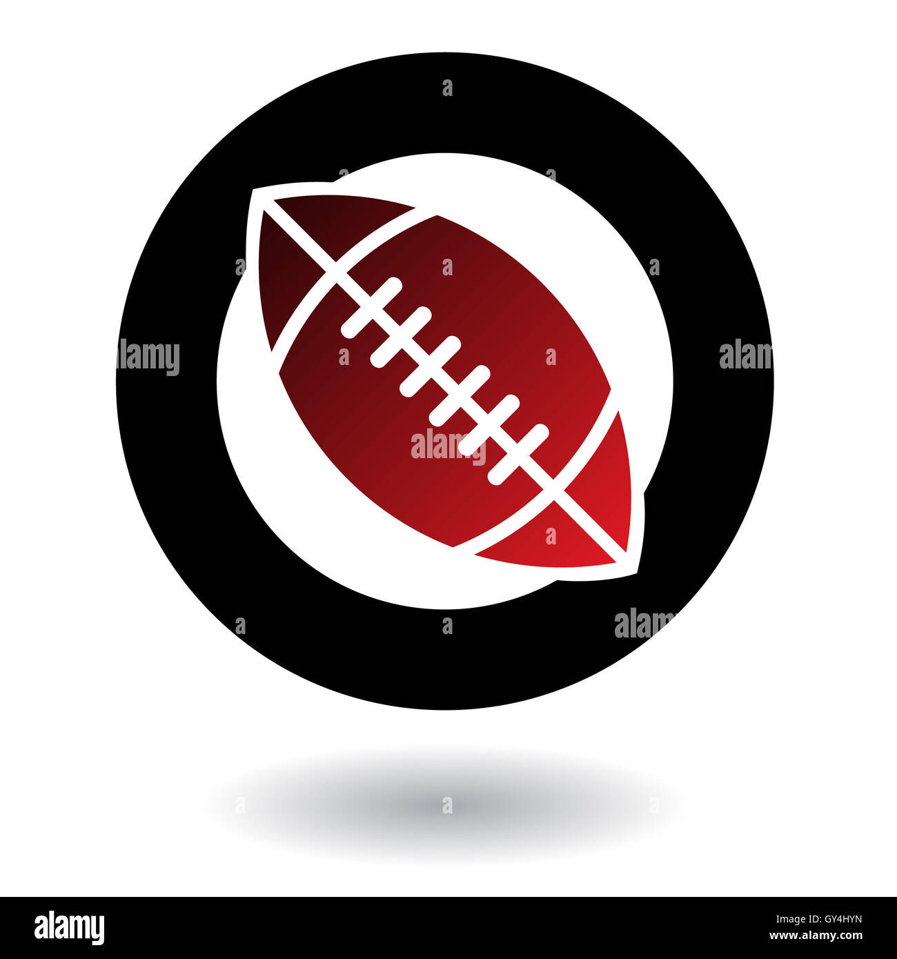 red american football isolated on white Stock Photo - Alamy