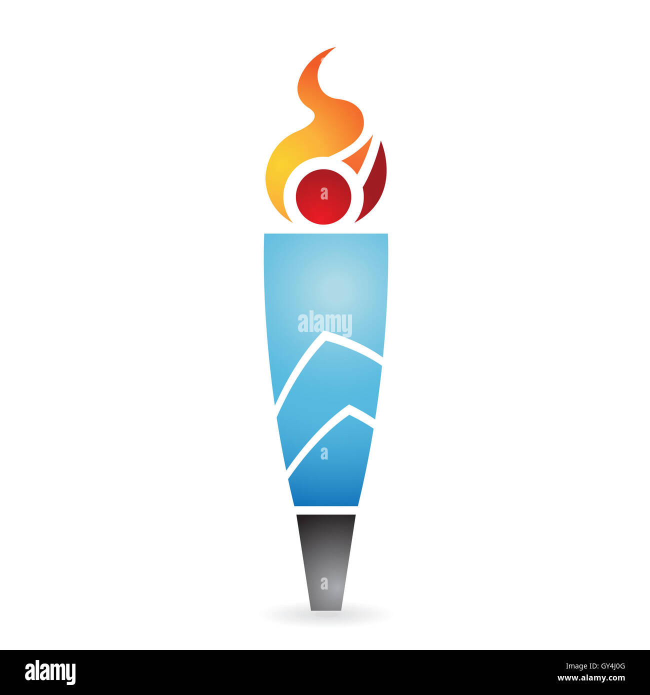 ancient torch isolated on white Stock Photo - Alamy