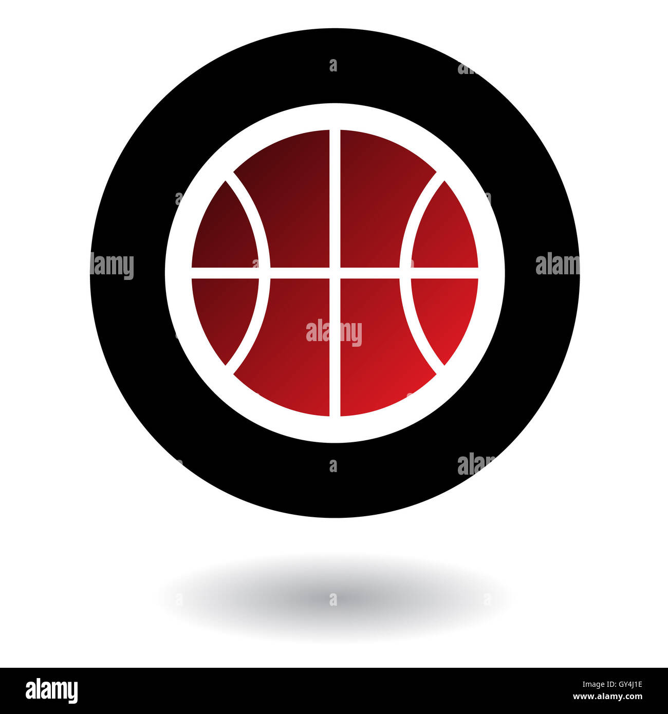 Red basketball isolated on white Stock Photo - Alamy