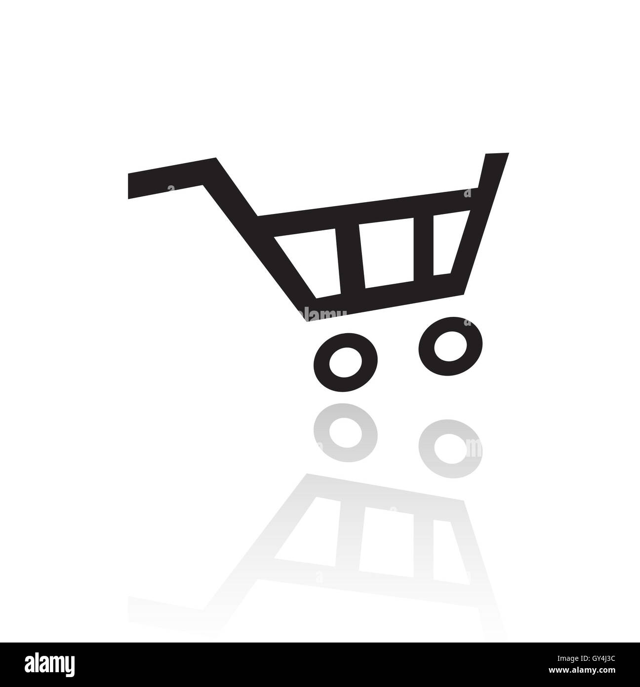 Black cart isolated on white Stock Photo - Alamy