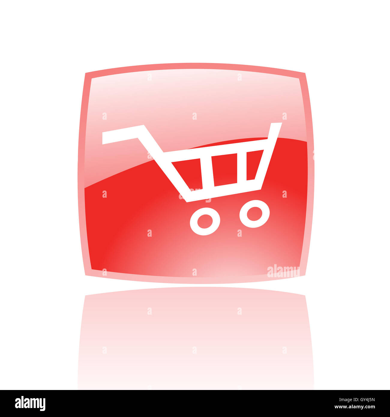 Red cart isolated on white Stock Photo - Alamy