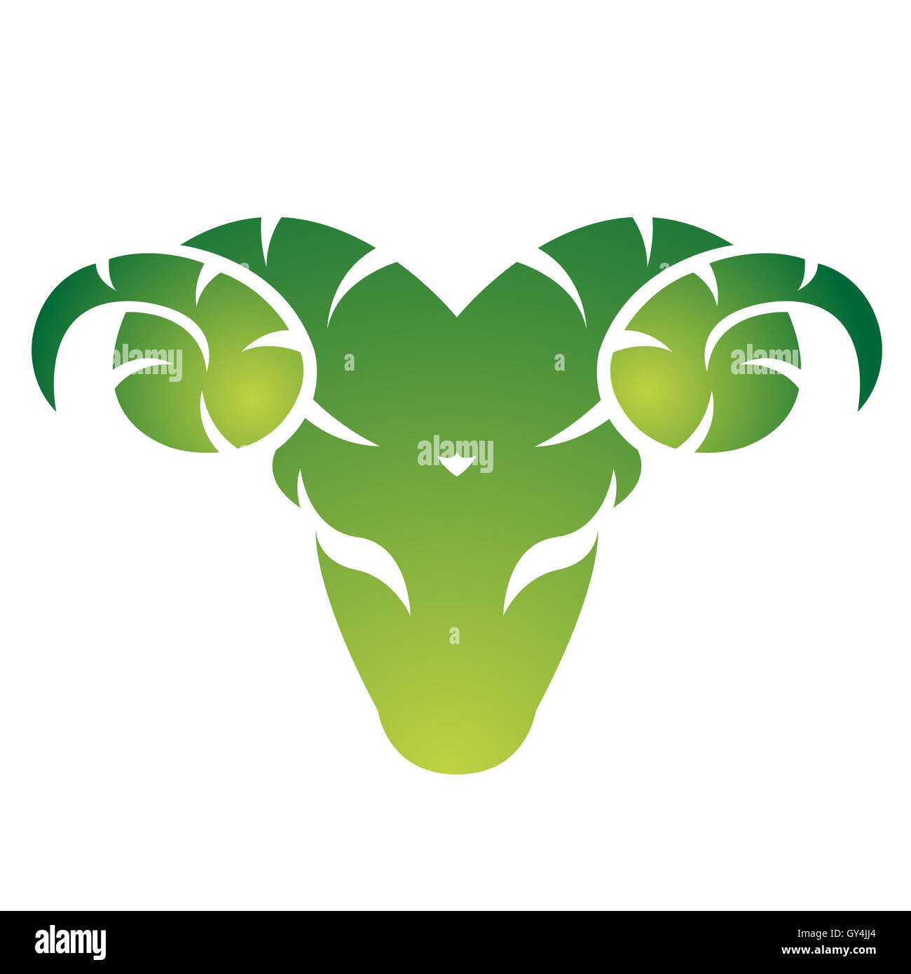 Green aries isolated on white Stock Photo - Alamy