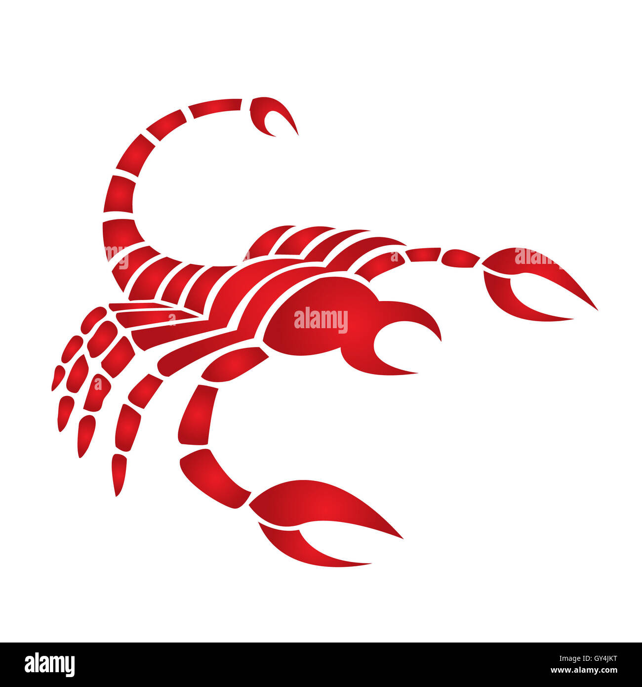 Zodiacs red scorpio isolated on white Stock Photo - Alamy