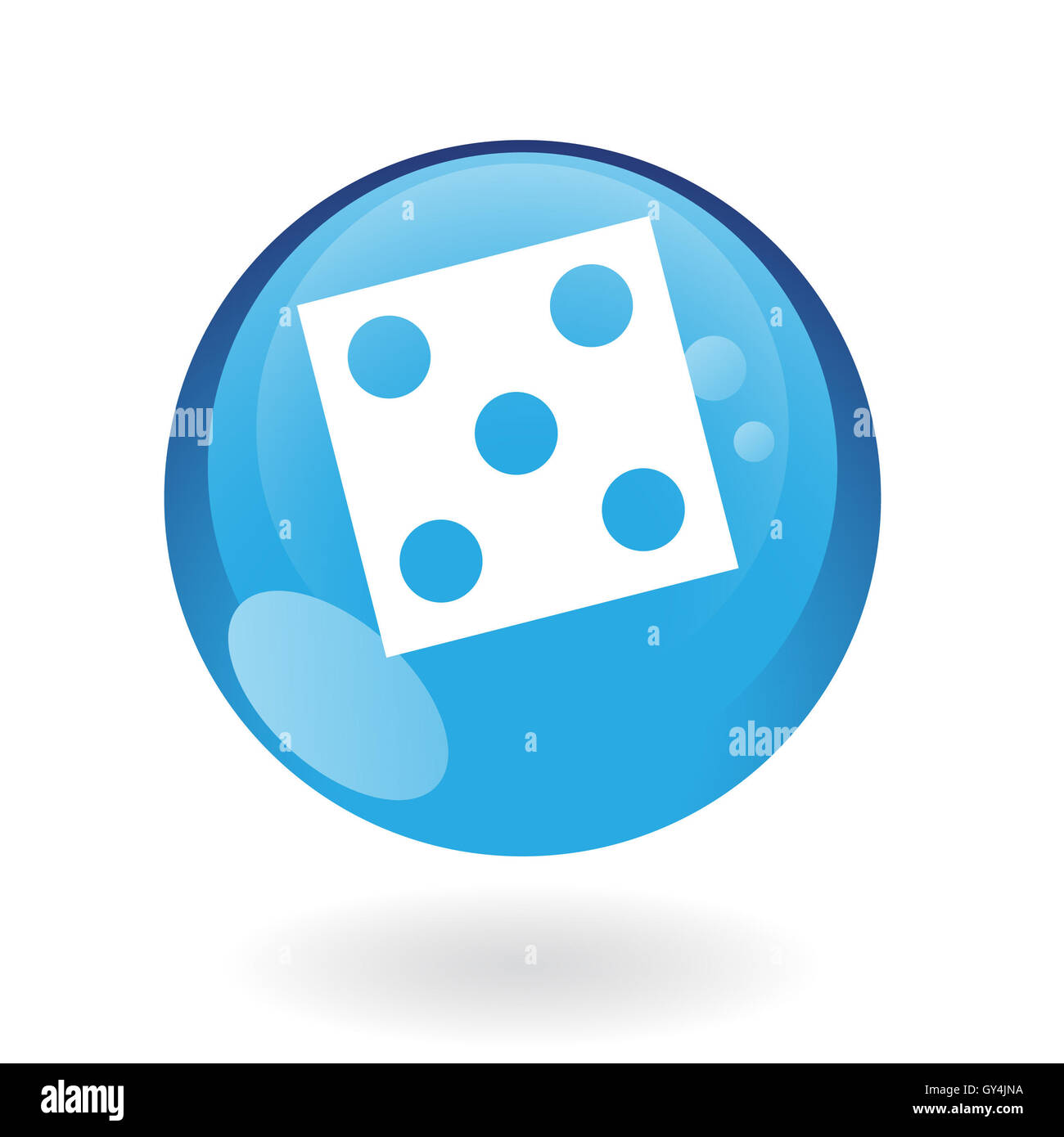 Blue dice isolated on white Stock Photo - Alamy