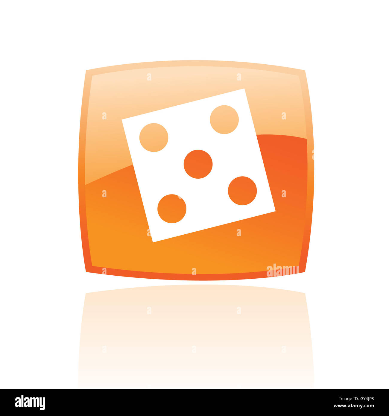 Orange dice isolated on white Stock Photo - Alamy
