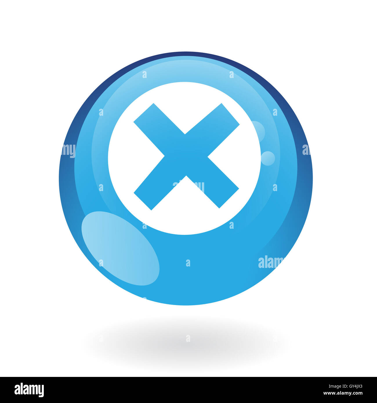 Blue error isolated on white Stock Photo - Alamy