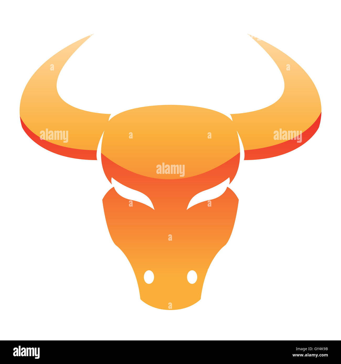 Glossy orange bull isolated on white Stock Photo - Alamy