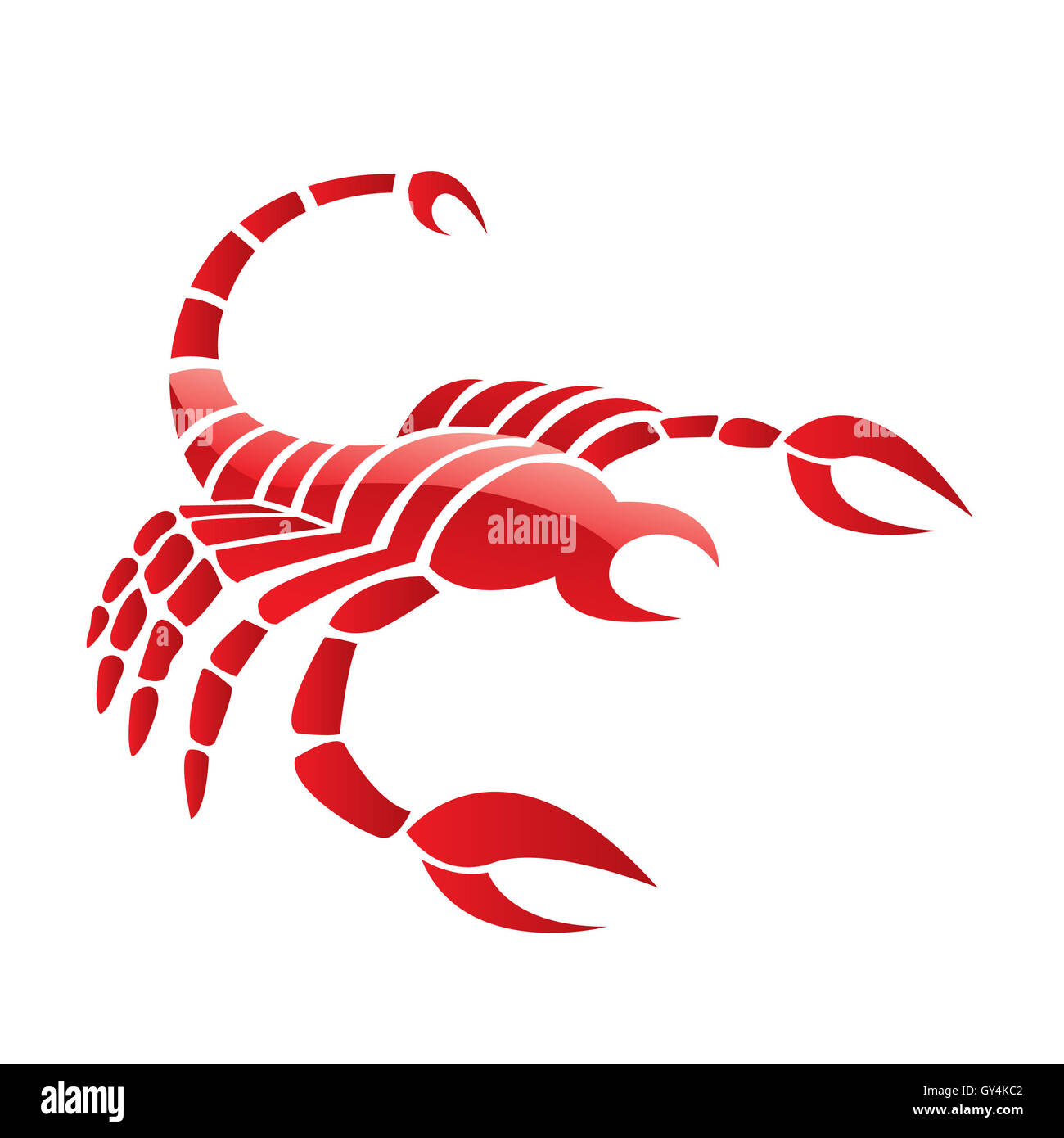 Glossy red scorpio isolated on white Stock Photo - Alamy