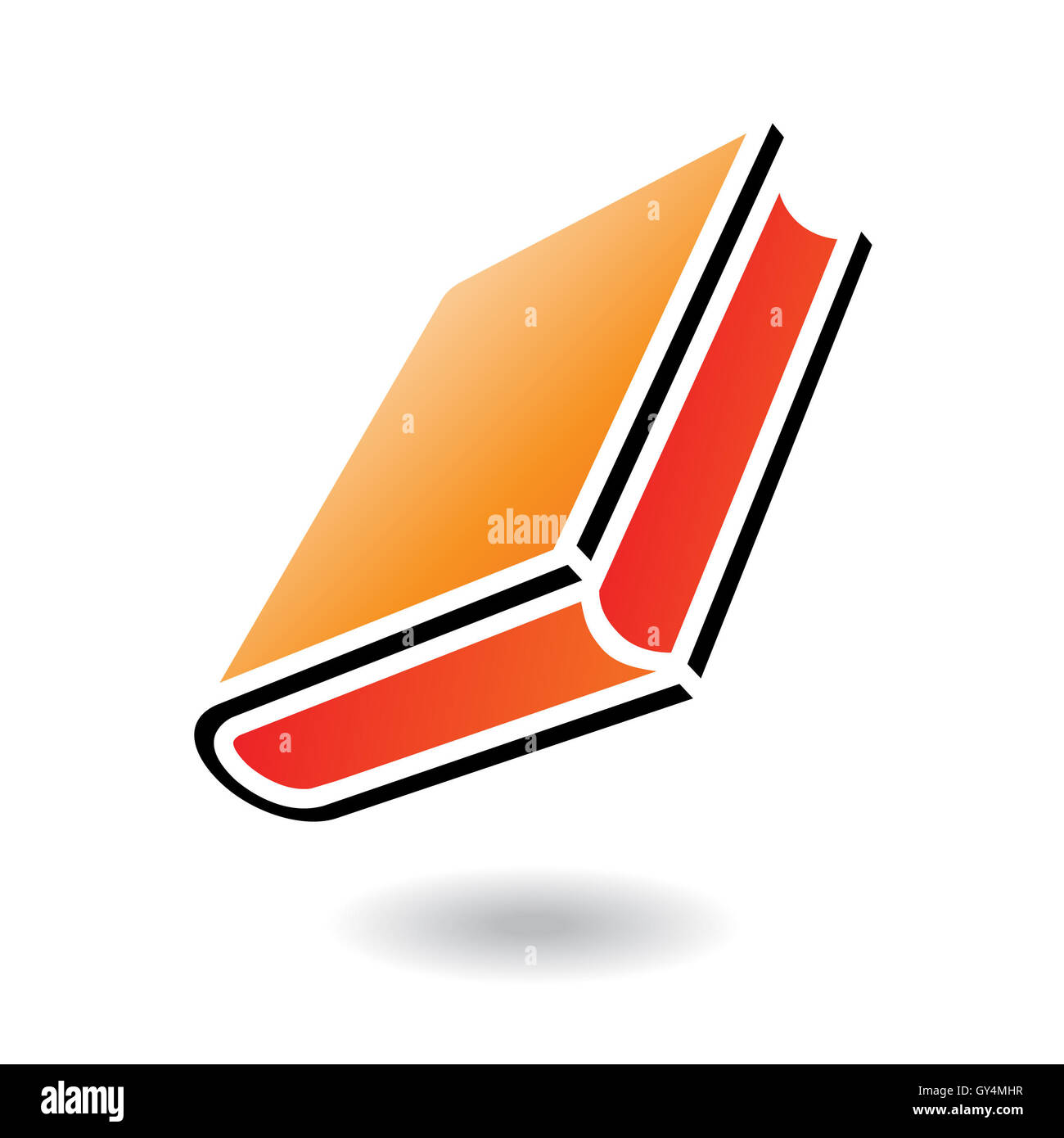 Orange book cartoon icon isolated hi-res stock photography and images ...