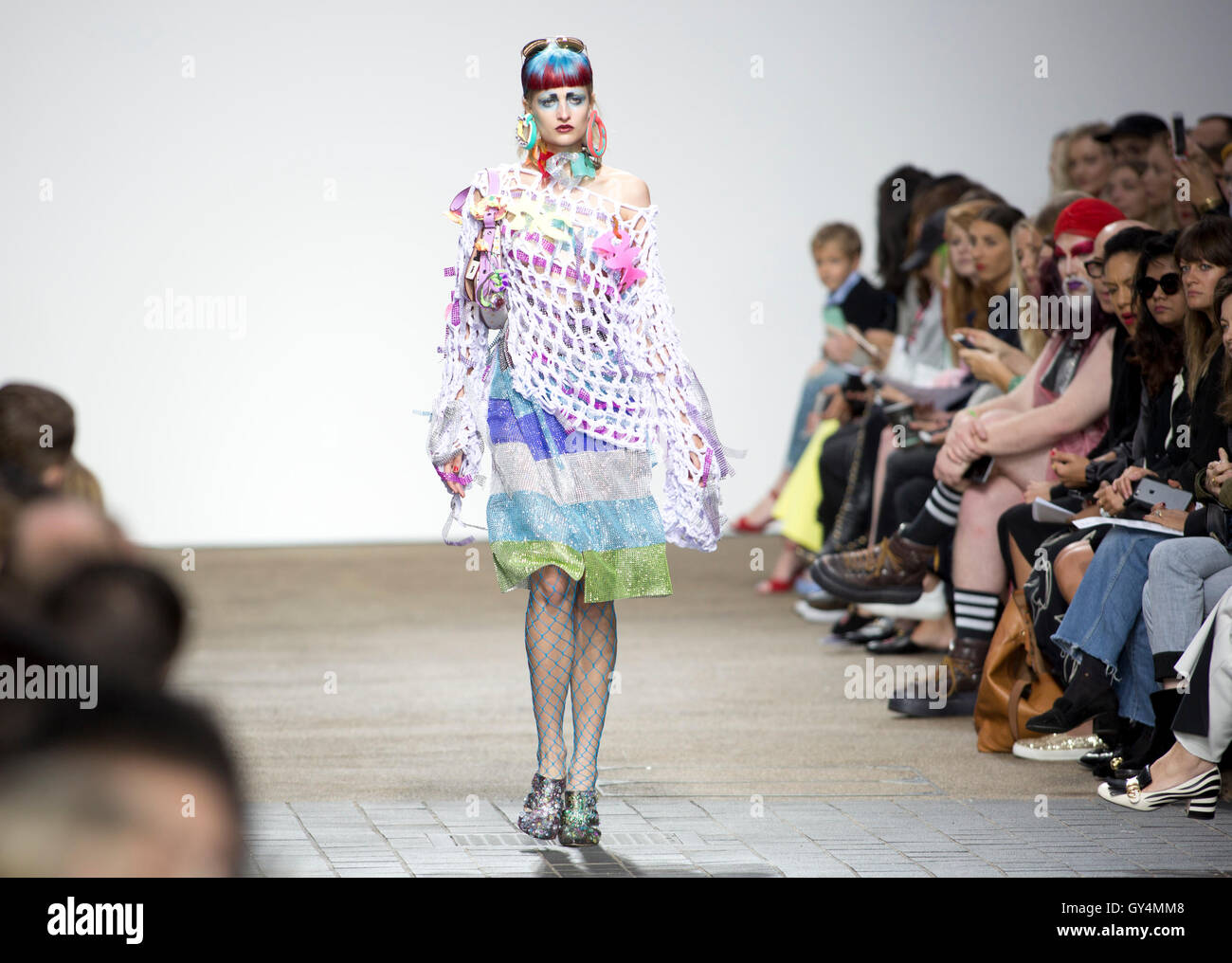 Models on the catwalk during the Fashion East Spring/ Summer 2017 ...