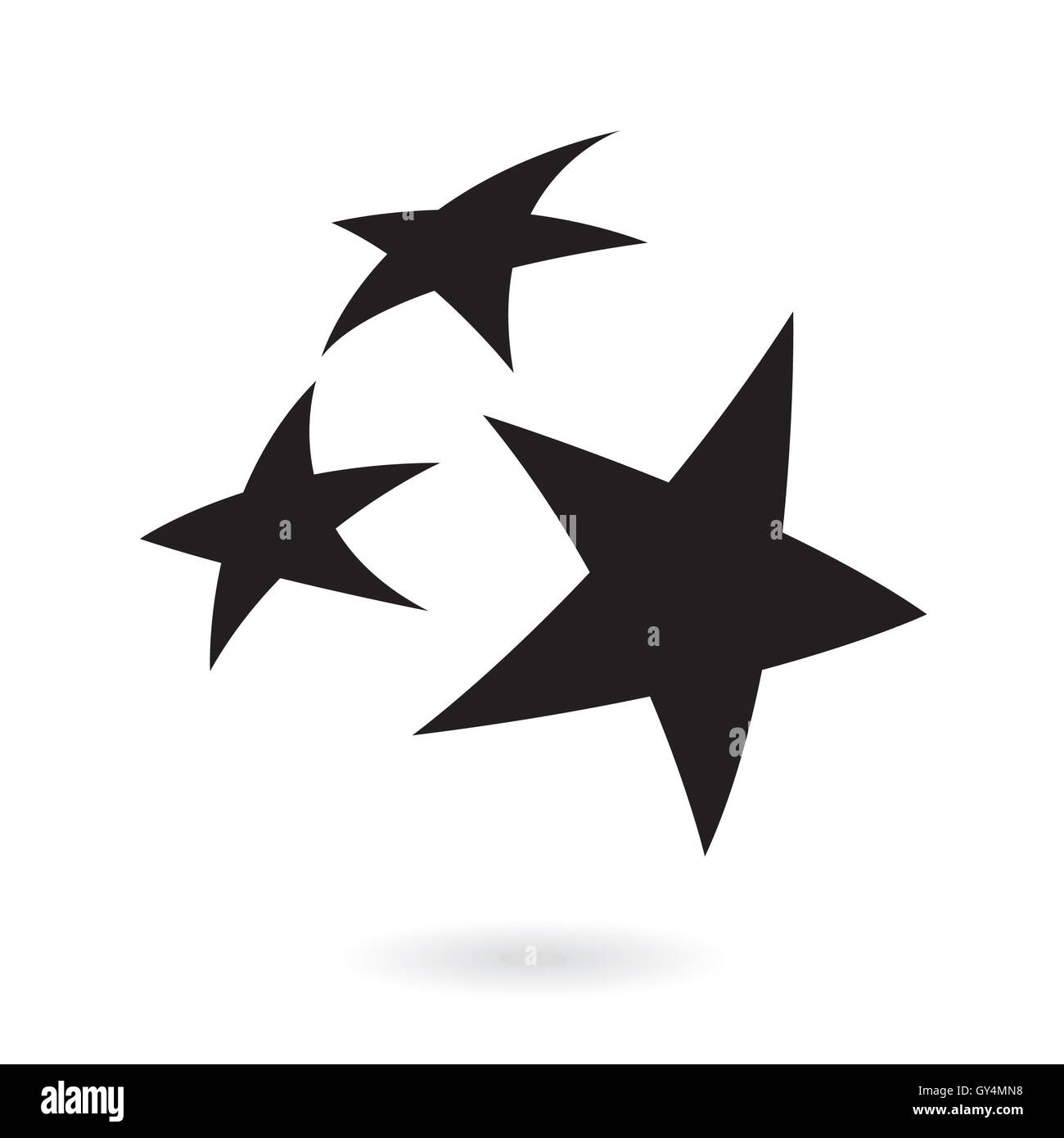 Black stars isolated on white Stock Photo - Alamy