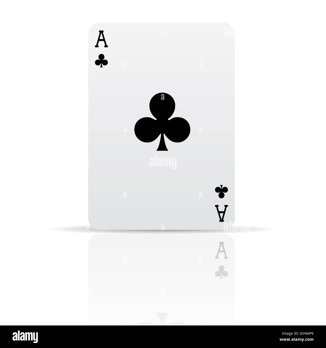 Suit clubs card isolated on white Stock Photo - Alamy