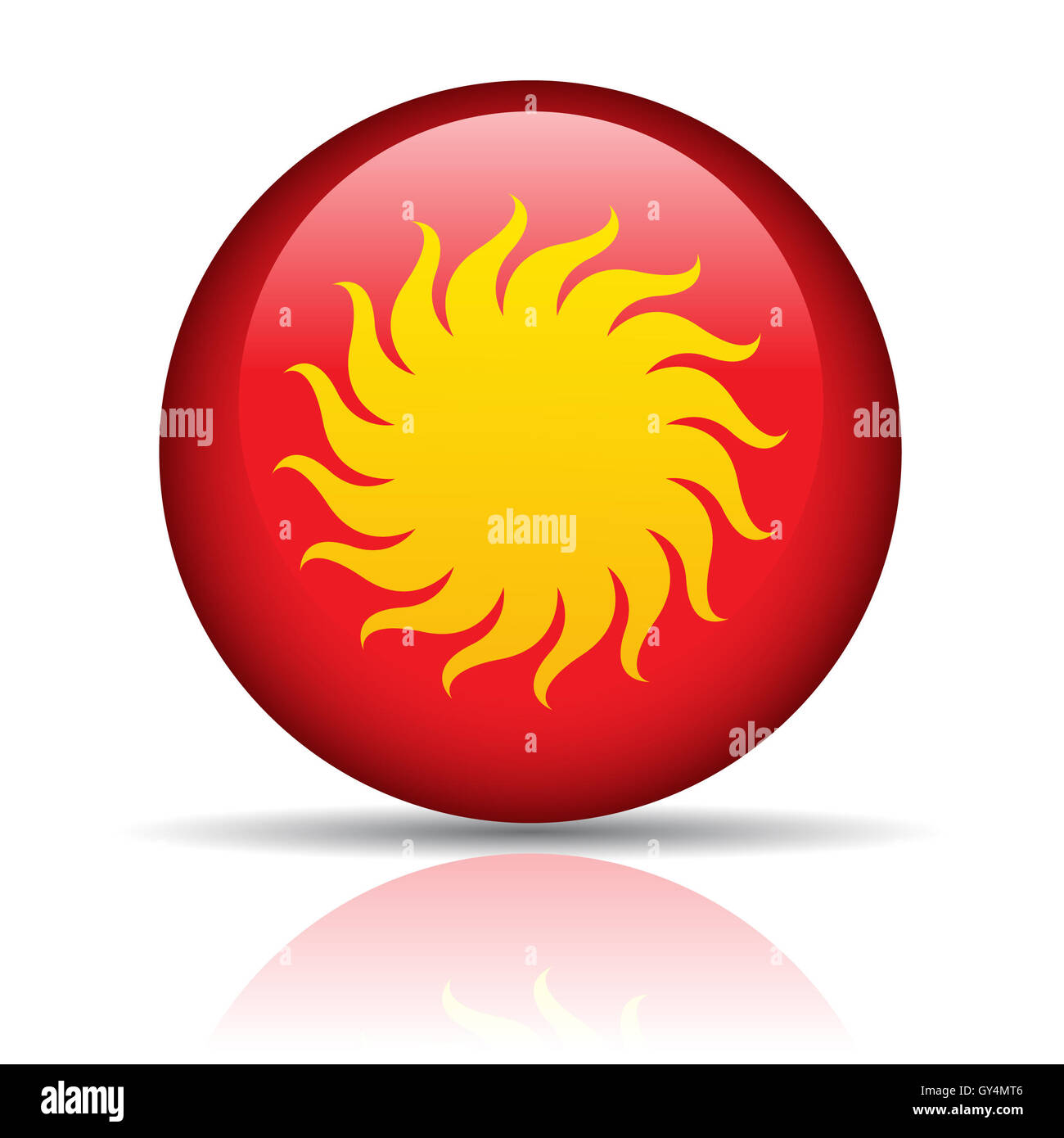 Sunrise in orange sky Cut Out Stock Images & Pictures - Alamy