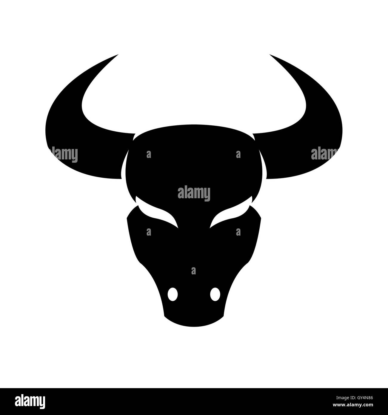 Black taurus isolated on white Stock Photo - Alamy