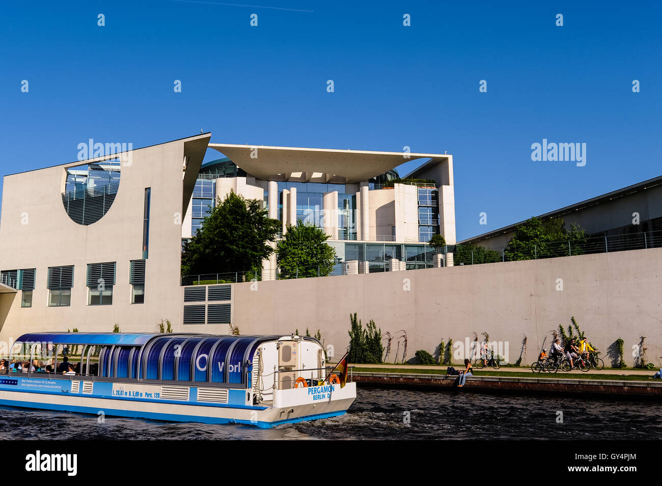 Berlin, Germany. The new and modern Chancellery building ...