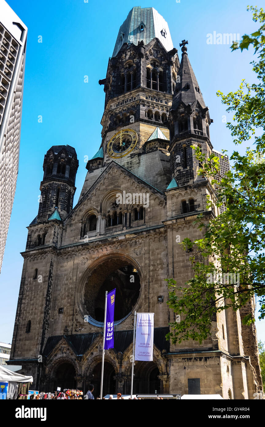 Berlin, Germany. Kaiser Wilhelm Memorial Church Kurfürstendamm in the ...