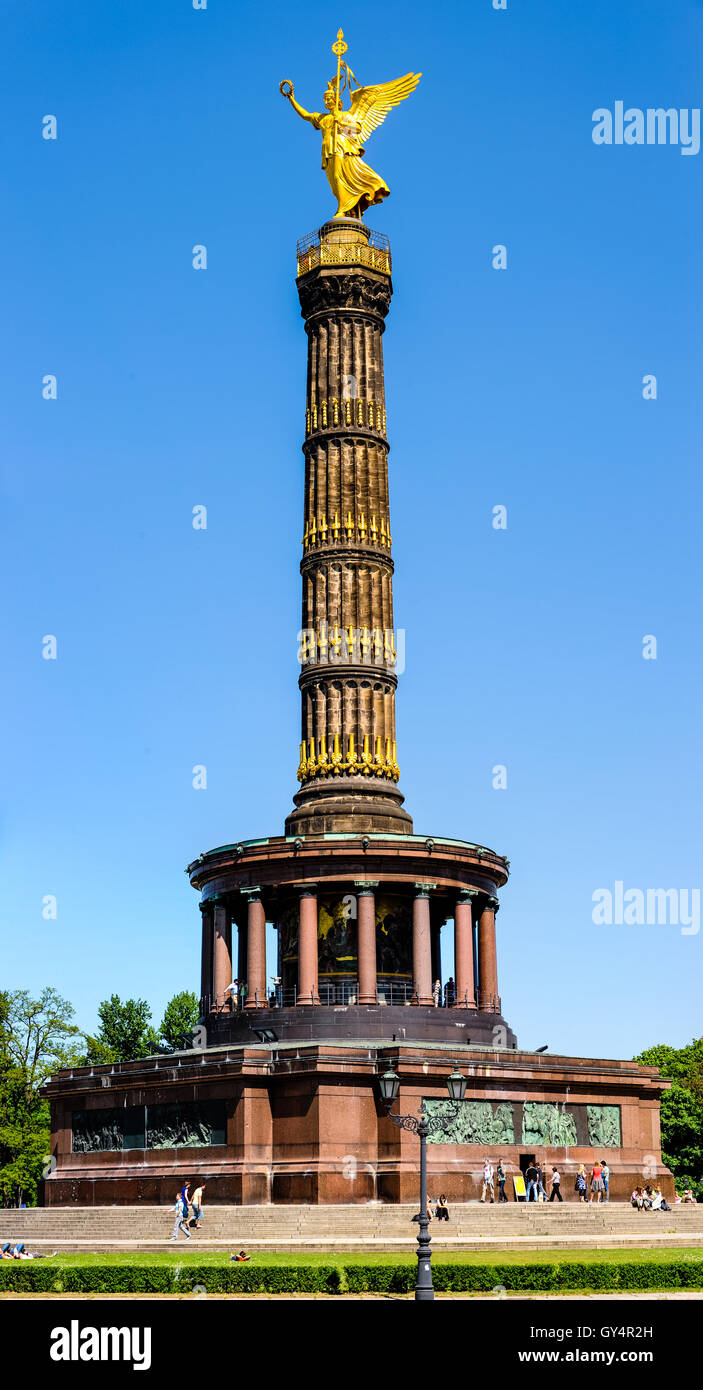 Berlin, Germany. Victory Column, with the bronze sculpture of the ...