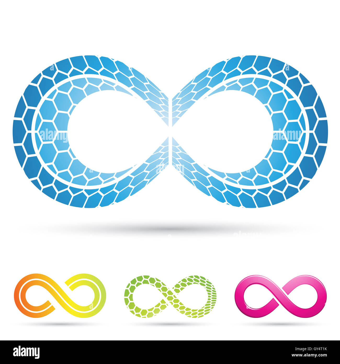 Vector illustration of infinity symbols with mosaic pattern Stock Photo ...