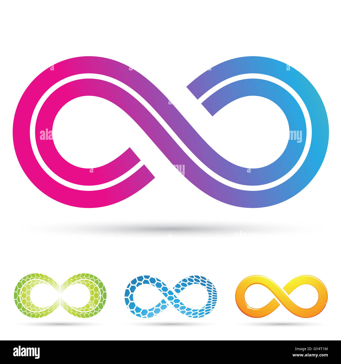 Vector illustration of infinity symbols in retro style Stock Photo - Alamy