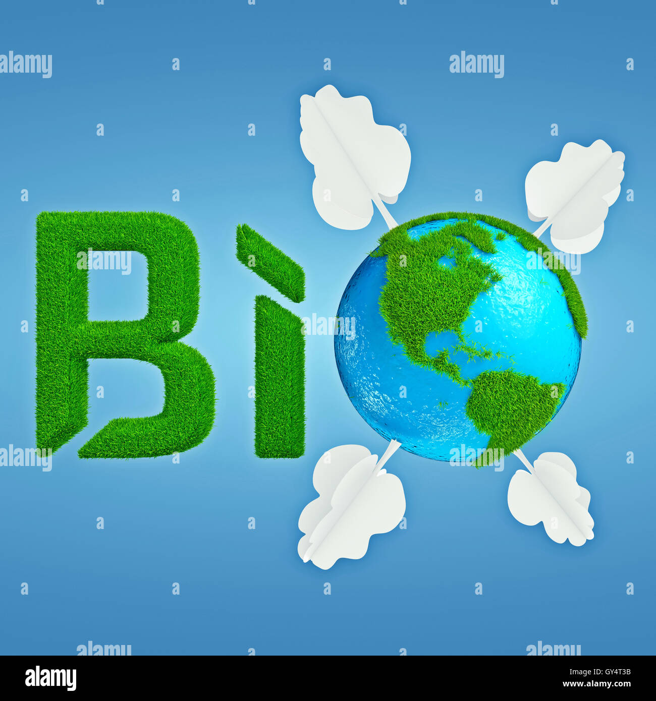 Bio Earth 3d render Stock Photo - Alamy